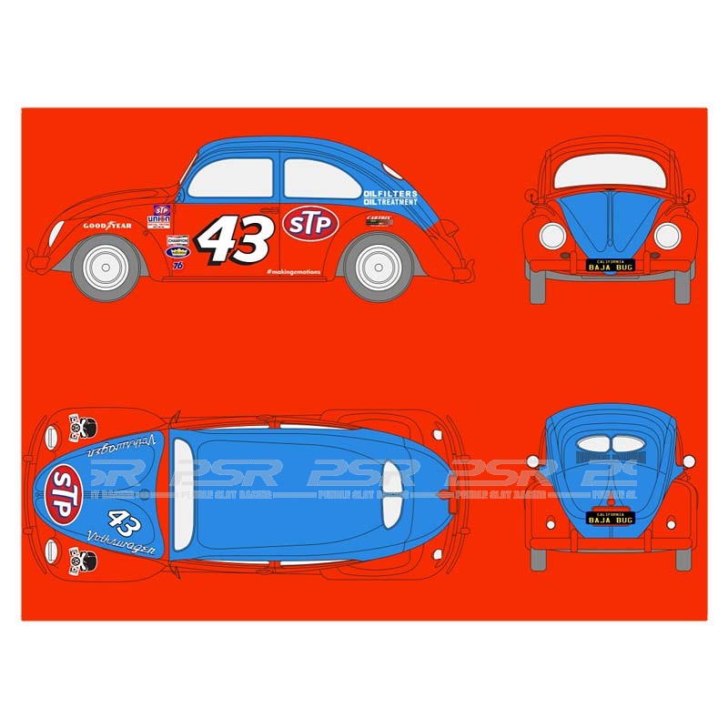 Mitoos VW Beetle STP Decals