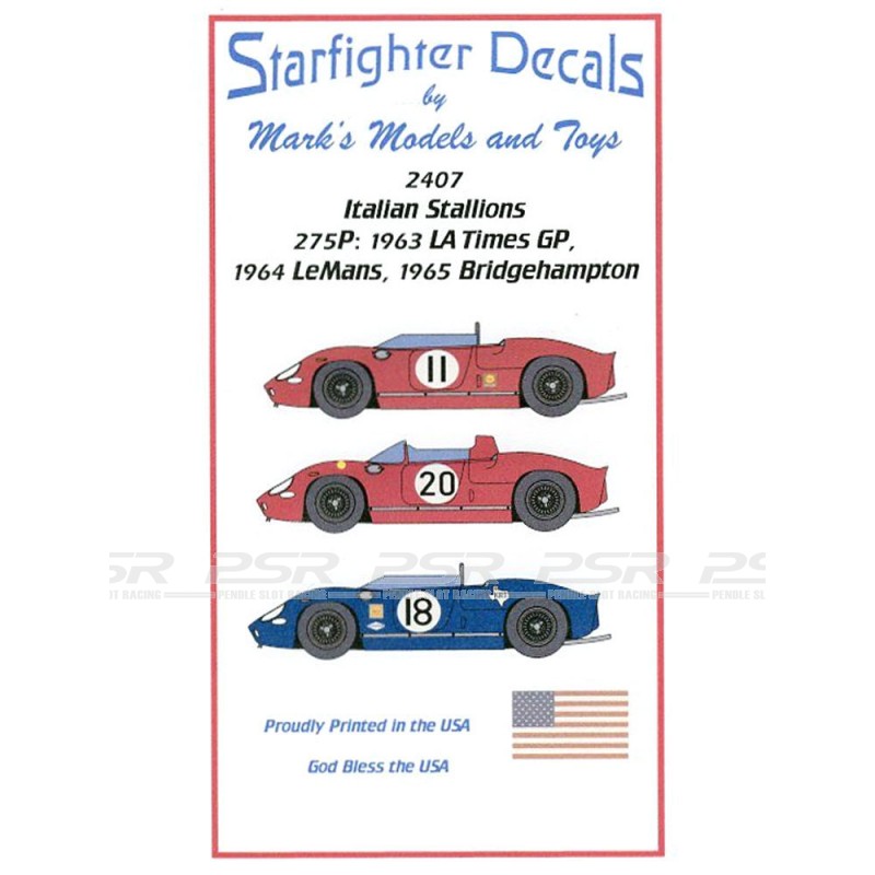 Starfighter Decals 1/24 Italian Stallions Ferrari 275P