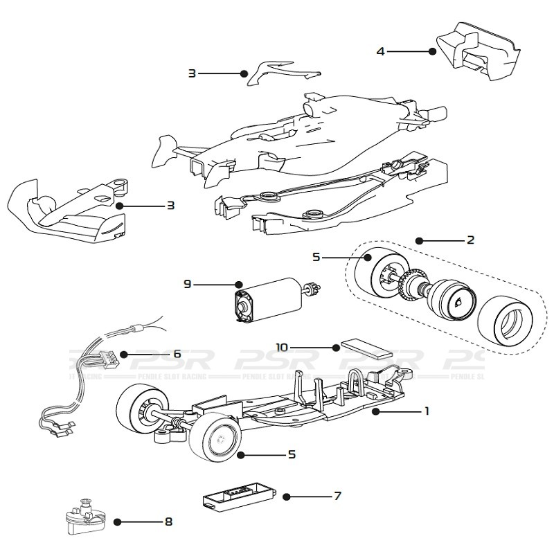Scalextric complete Wiring Kit McLaren MCL36 2022 (C4424/06)