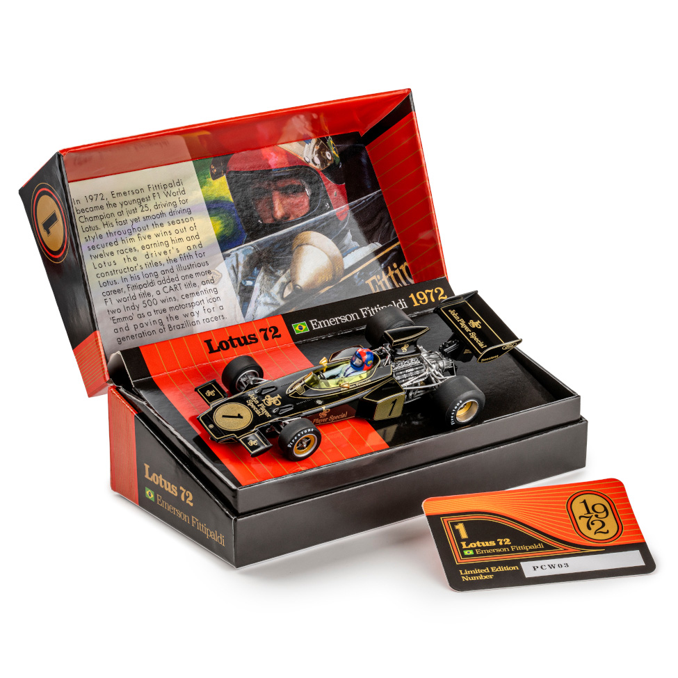 Policar Lotus 72 No.1 1st F1 World Championship 1972 Emerson Fittipaldi