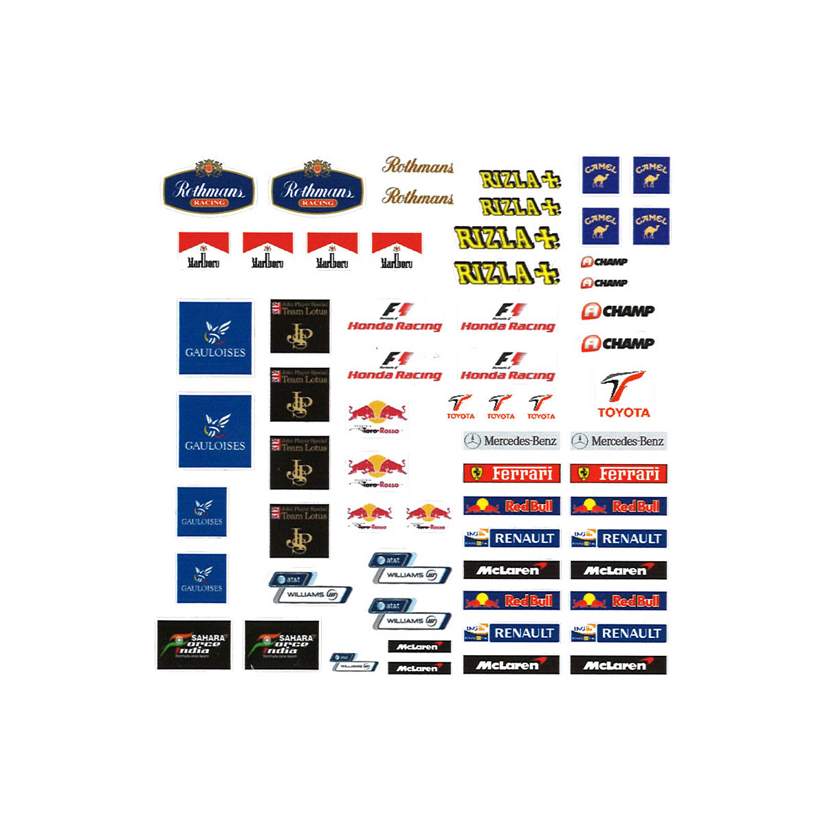 PSR Vinyl Stickers F1 Logos
