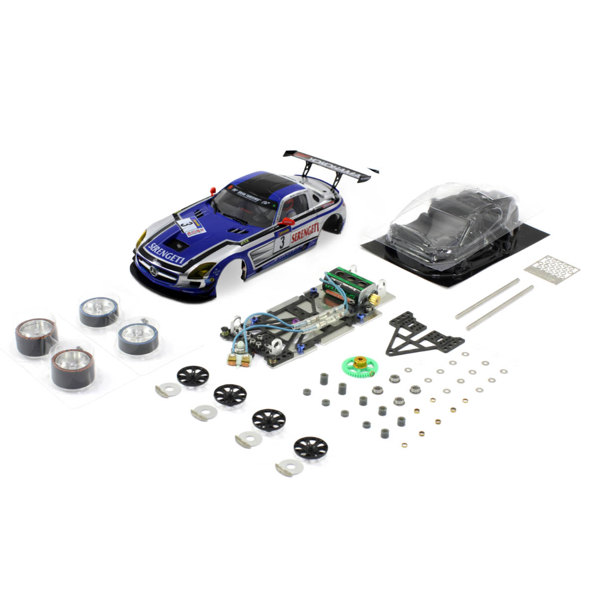 Scaleauto 1/24 Mercedes SLS GT3 No.3 Serengeti RC2 Kit (SC-7027RC2)